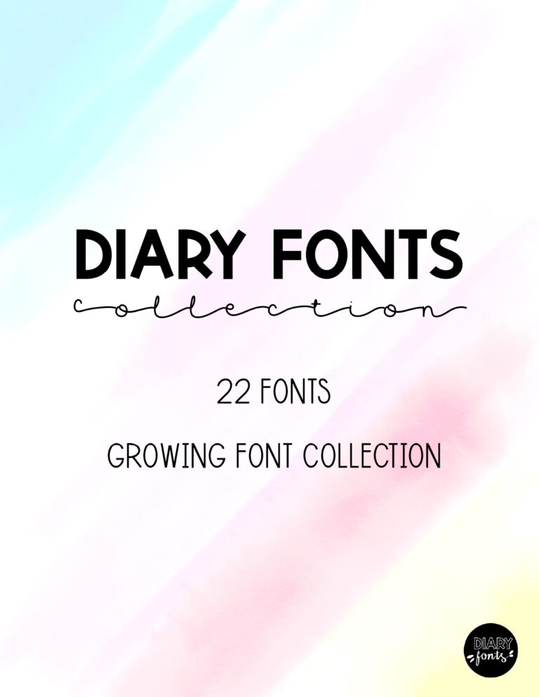 Font | Diary Bright Side - Diary Fonts, Commercial Use | Made By Teachers