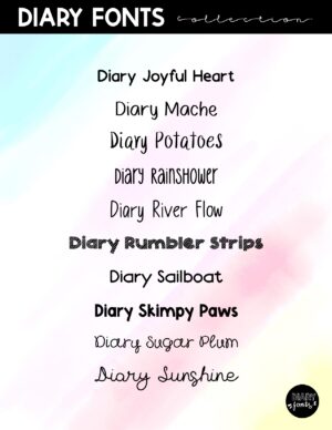 Fonts Collection by Diary Fonts - ONE BIG DOWNLOAD | Made By Teachers