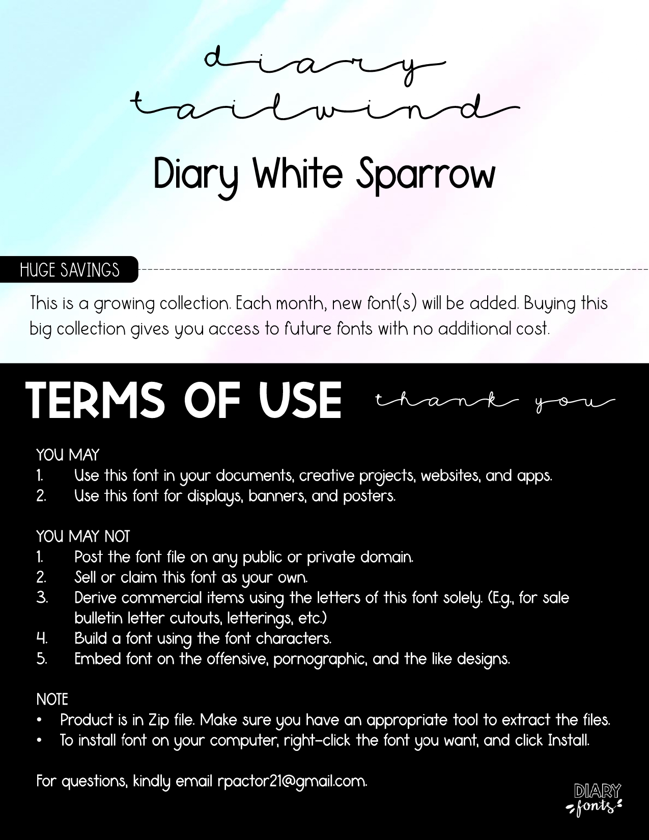 Fonts Collection by Diary Fonts - ONE BIG DOWNLOAD | Made By Teachers