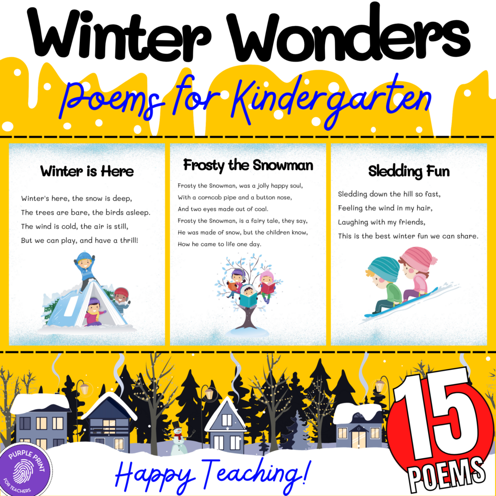 Winter Wonders. Poems for Kindergarten. A Collection of Fun ...