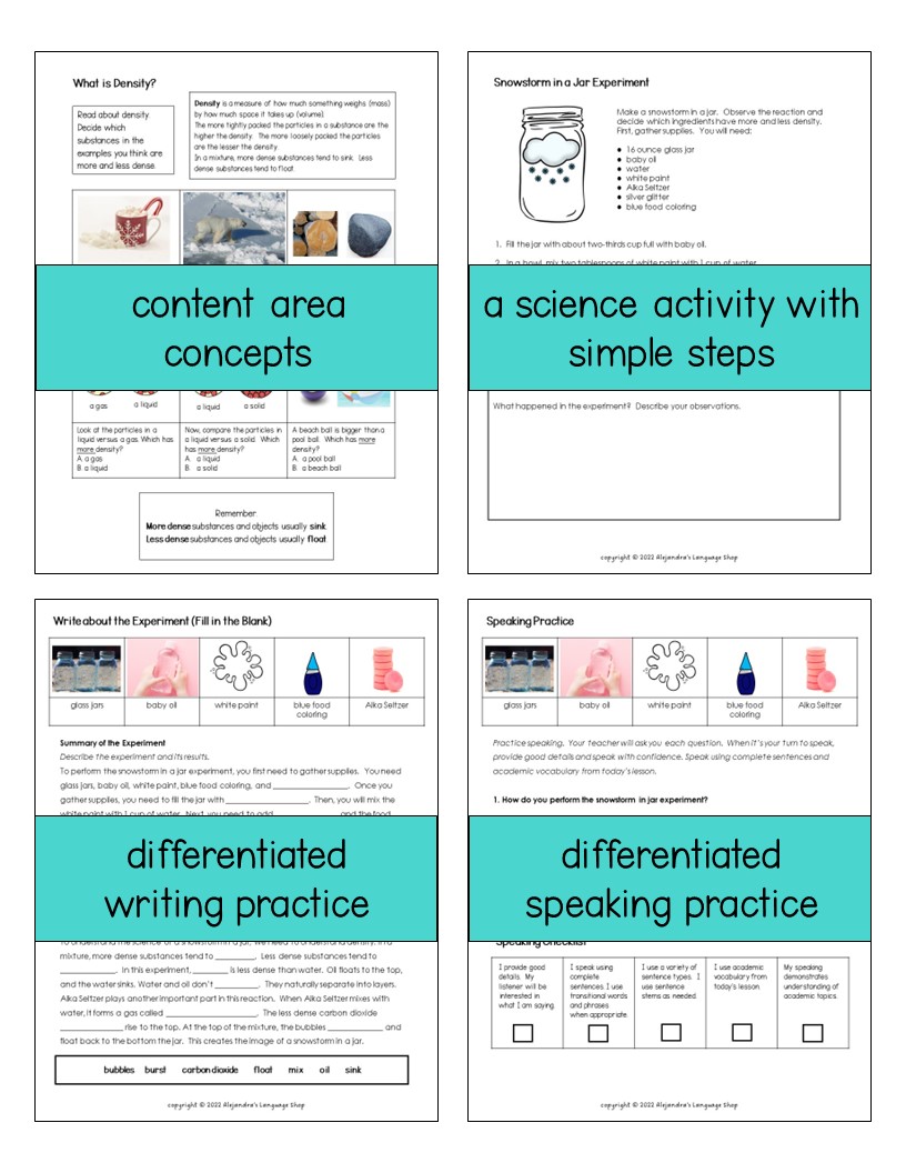ESL Activities | Snowstorm in a Jar | Made By Teachers