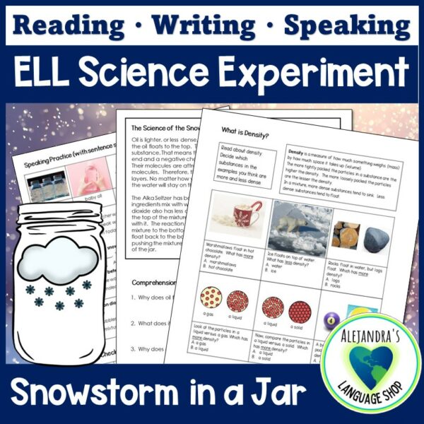 ESL Activities | Snowstorm in a Jar | Made By Teachers