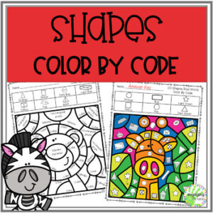 2D and 3D Shapes Color by Code | Made By Teachers