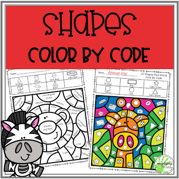 2D and 3D Shapes Color by Code | Made By Teachers