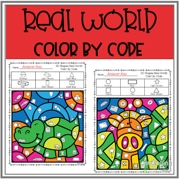 2D and 3D Shapes Color by Code | Made By Teachers