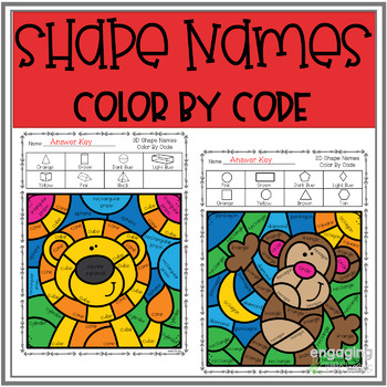 2D and 3D Shapes Color by Code | Made By Teachers