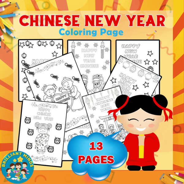 Chinese New Year Coloring Pages-Chinese Lunar New Year 2023 Mindfulness ...
