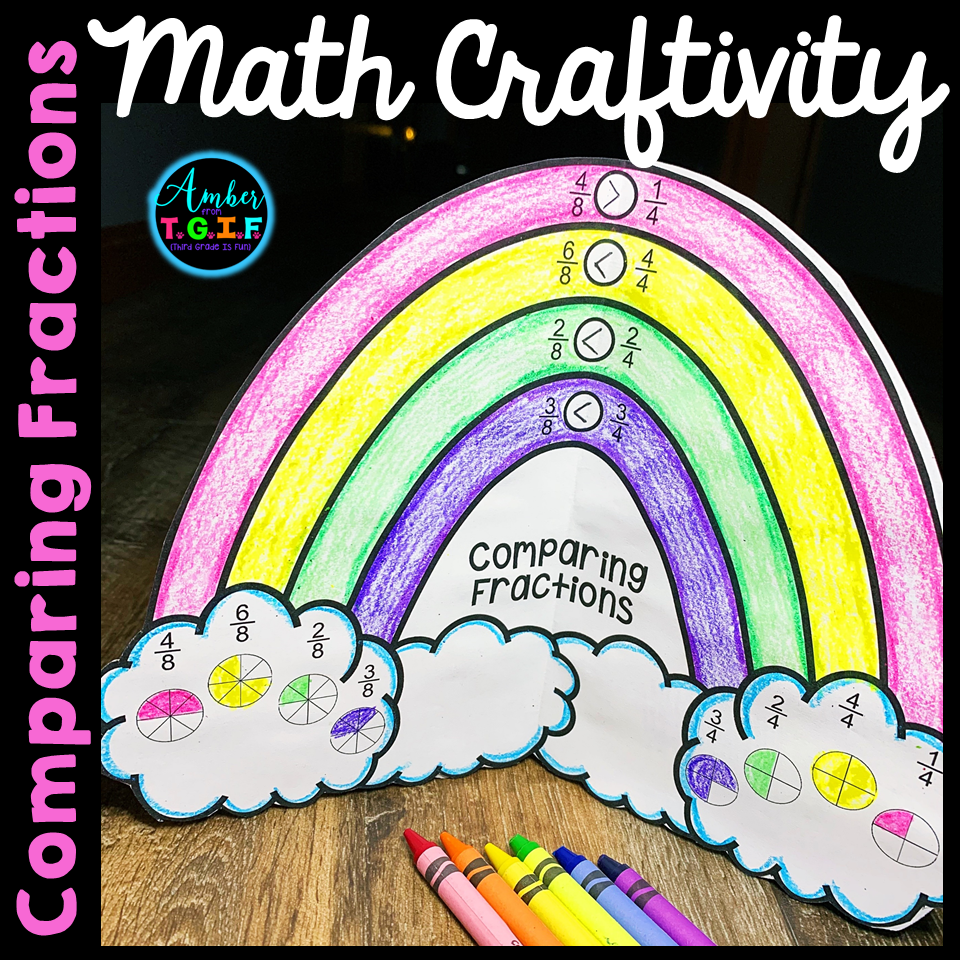 Comparing Fractions Math Craft | Rainbow | Made By Teachers