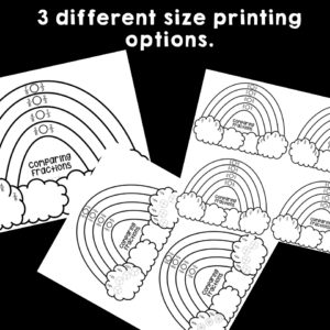 Comparing Fractions Math Craft | Rainbow | Made By Teachers