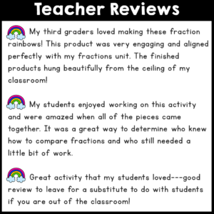 Comparing Fractions Math Craft | Rainbow - Made By Teachers