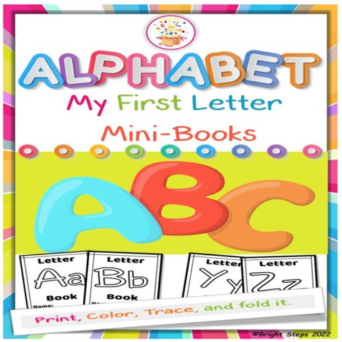 ALPHABET - My First Letter Mini Books. Print, Color, Trace & Fold ...