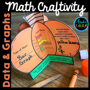Interpret Data, Graphs and Charts Fall Math Thanksgiving Pumpkin Craft ...
