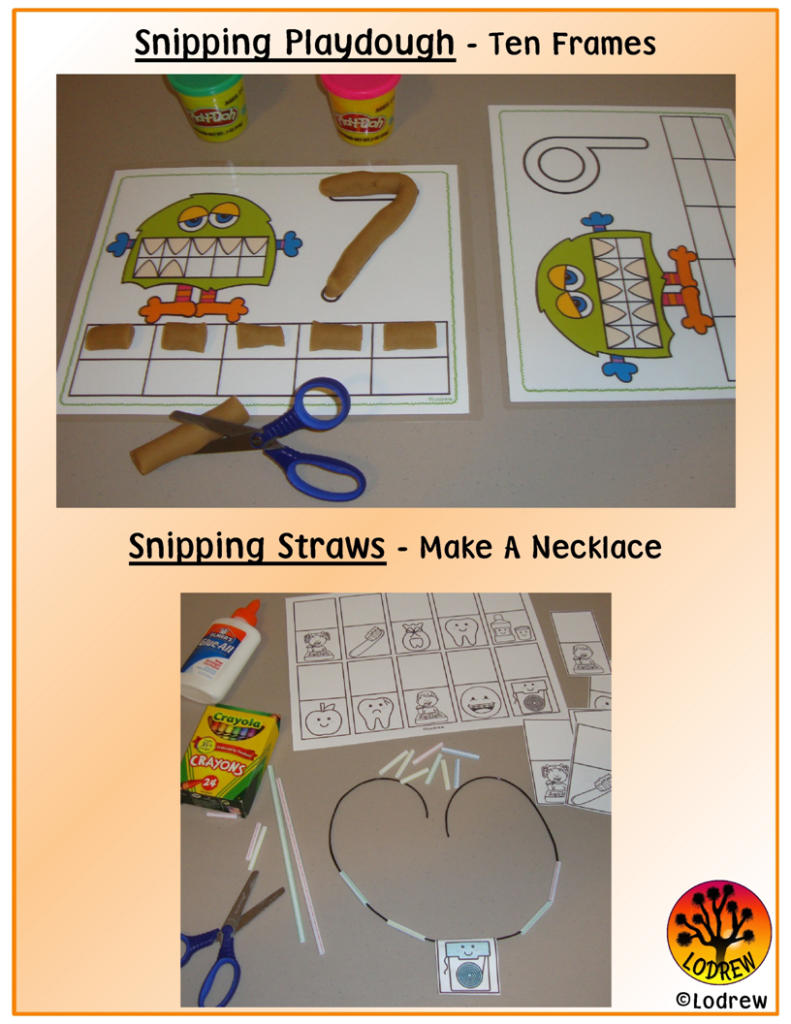 Scissor Skills Dental Health Centers Cut Paste No Prep Fine Motor ...