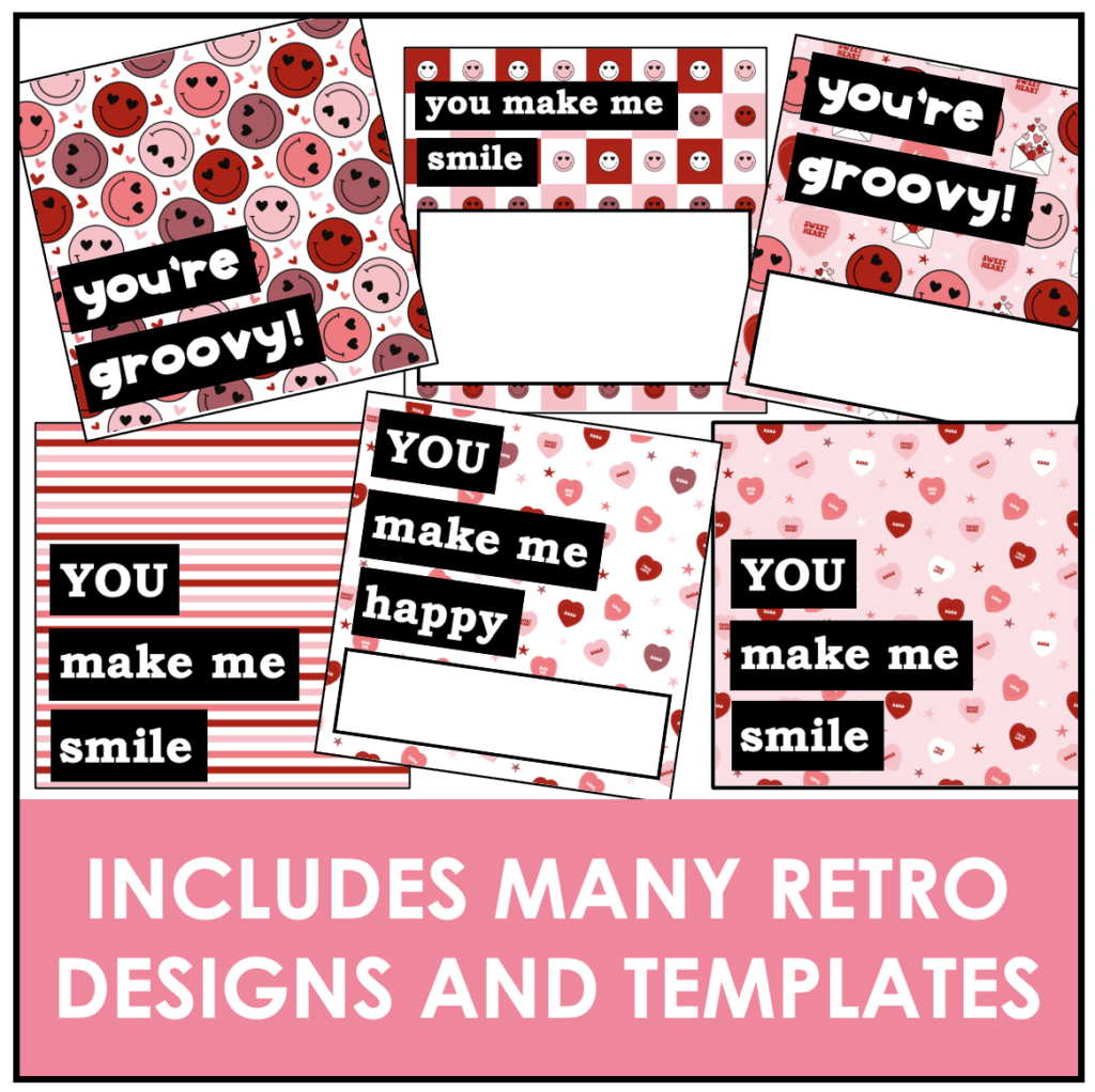 Valentine's Day Cards Retro Groovy Theme | Made By Teachers