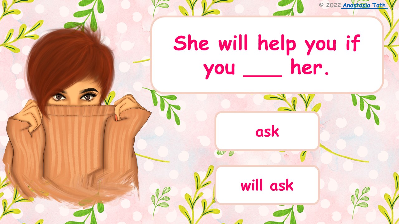 FIRST CONDITIONAL interactive game quiz test ESL grammar activity If ...