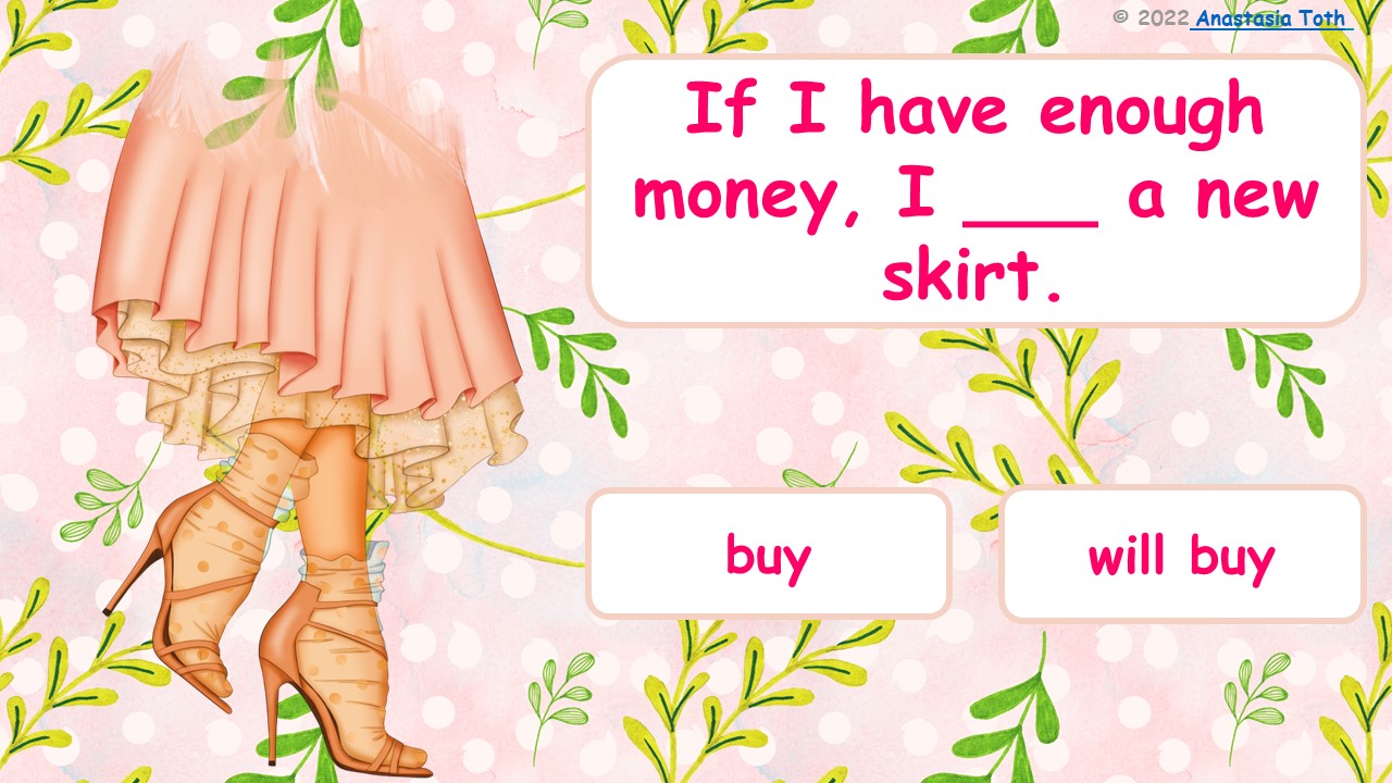 FIRST CONDITIONAL interactive game quiz test ESL grammar activity If ...