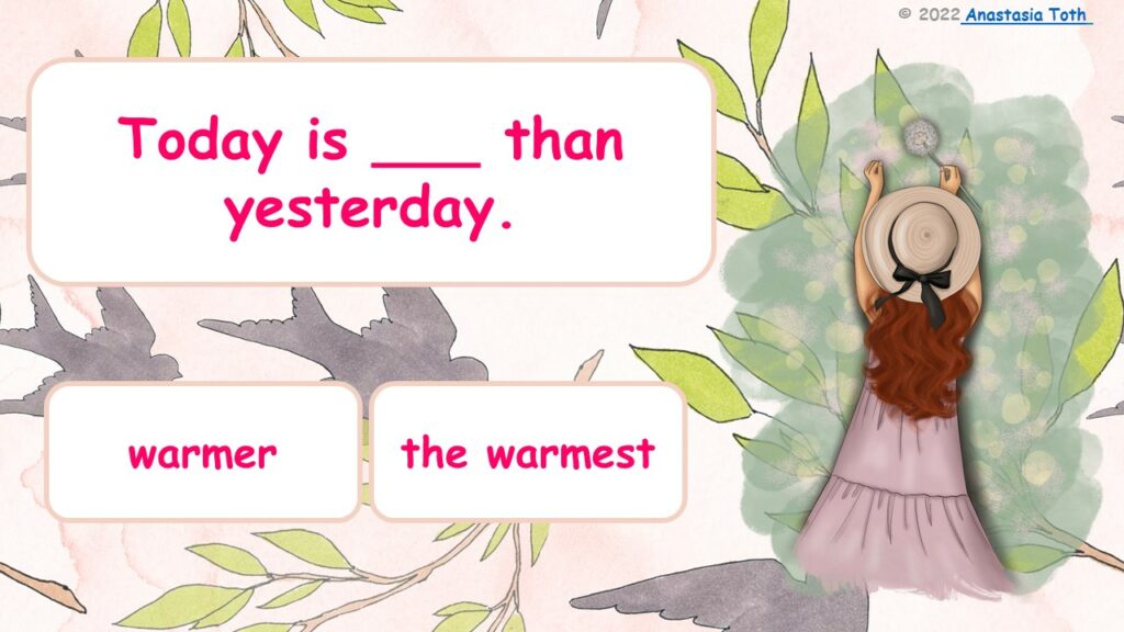 COMPARATIVE/SUPERLATIVE ADJECTIVES interactive game ESL grammar ...