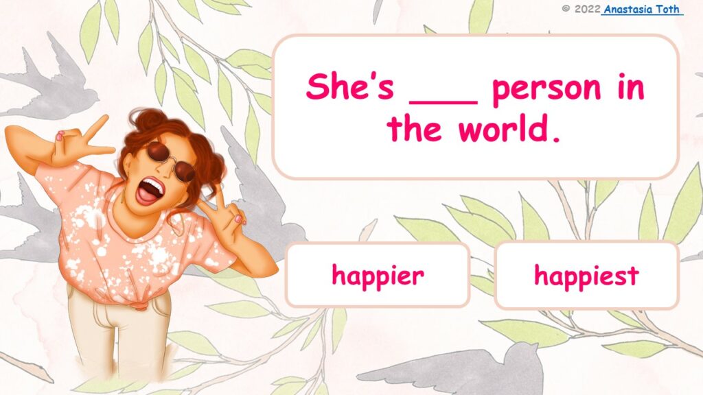 COMPARATIVE/SUPERLATIVE ADJECTIVES interactive game ESL grammar ...