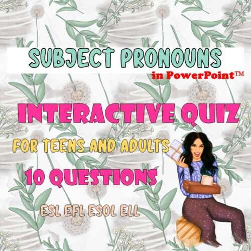 ESL ELL EFL English SUBJECT PERSONAL PRONOUNS interactive game quiz ...