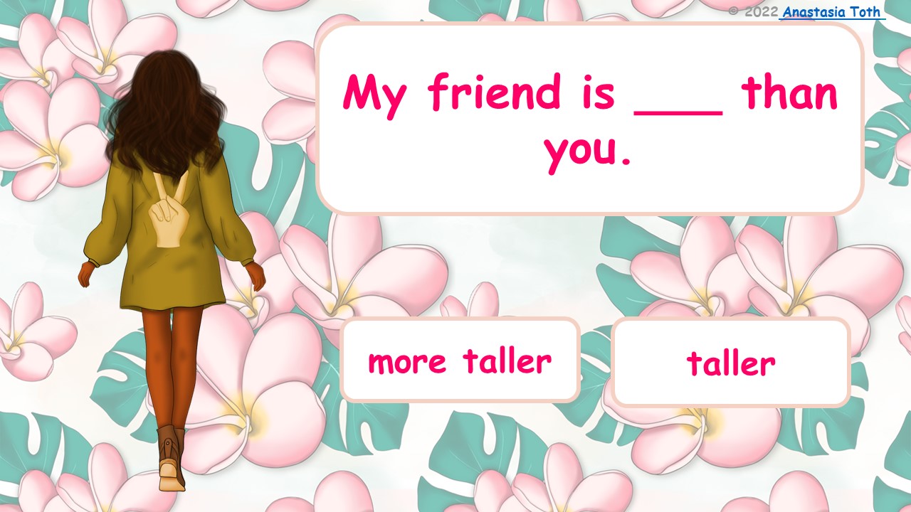 COMPARATIVE ADJECTIVES interactive game quiz test ESL EFL grammar ...