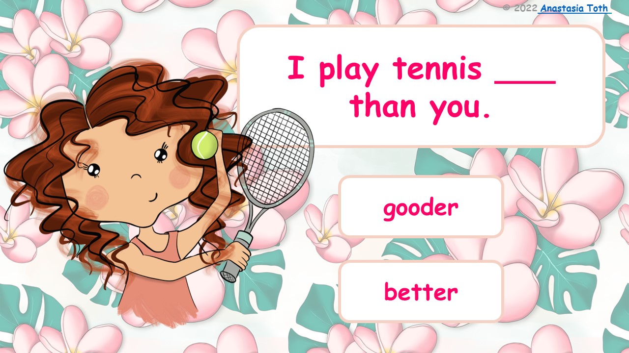 COMPARATIVE ADJECTIVES interactive game quiz test ESL EFL grammar ...