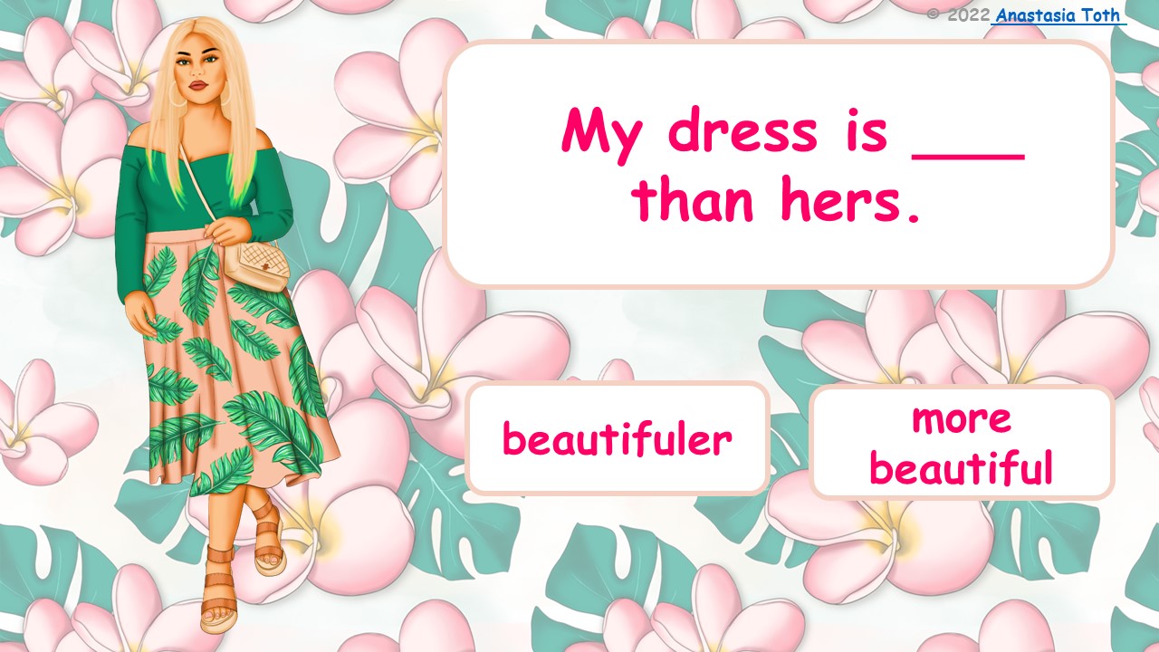 COMPARATIVE ADJECTIVES interactive game quiz test ESL EFL grammar ...