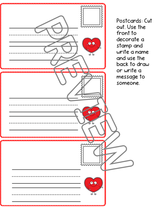 Valentine's Day Post Office Dramatic Play Set | Made By Teachers