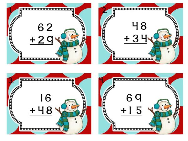 Two Digit Addition With Regrouping Task Cards | Made By Teachers