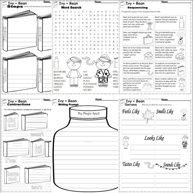 Ivy + Bean Novel Study Book Companion Reading Comprehension | Made By ...