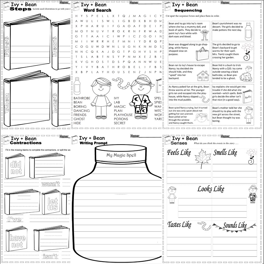 Ivy + Bean Novel Study Book Companion Reading Comprehension | Made By ...