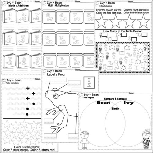 Ivy + Bean Novel Study Book Companion Reading Comprehension | Made By ...