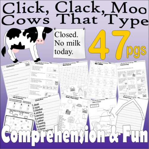Click Clack Moo Cows that Type Book Companion Reading Comprehension ...
