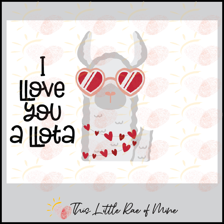 I LLove you a LLota - LLama - Valentine's Day - printable - Handprint ...