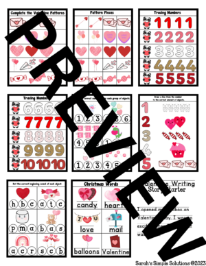Pre K and Kindergarten Valentine Learning Activity Set | Made By Teachers