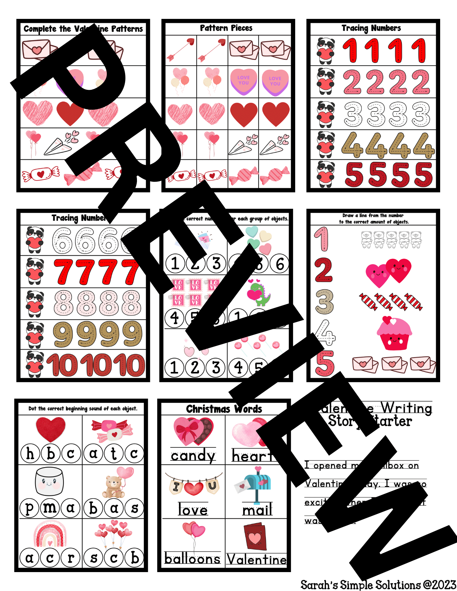 Pre K and Kindergarten Valentine Learning Activity Set | Made By Teachers