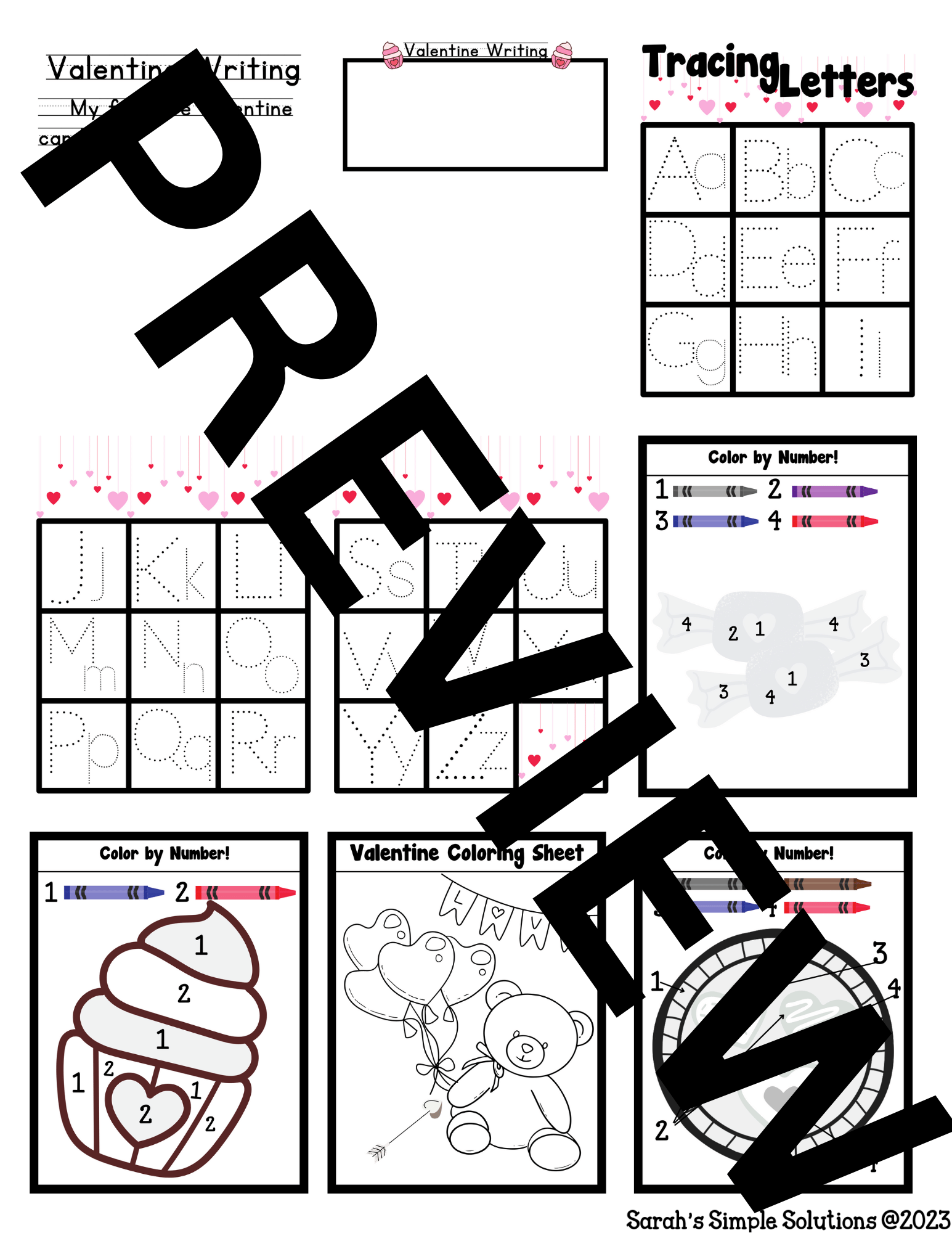 Pre K and Kindergarten Valentine Learning Activity Set | Made By Teachers