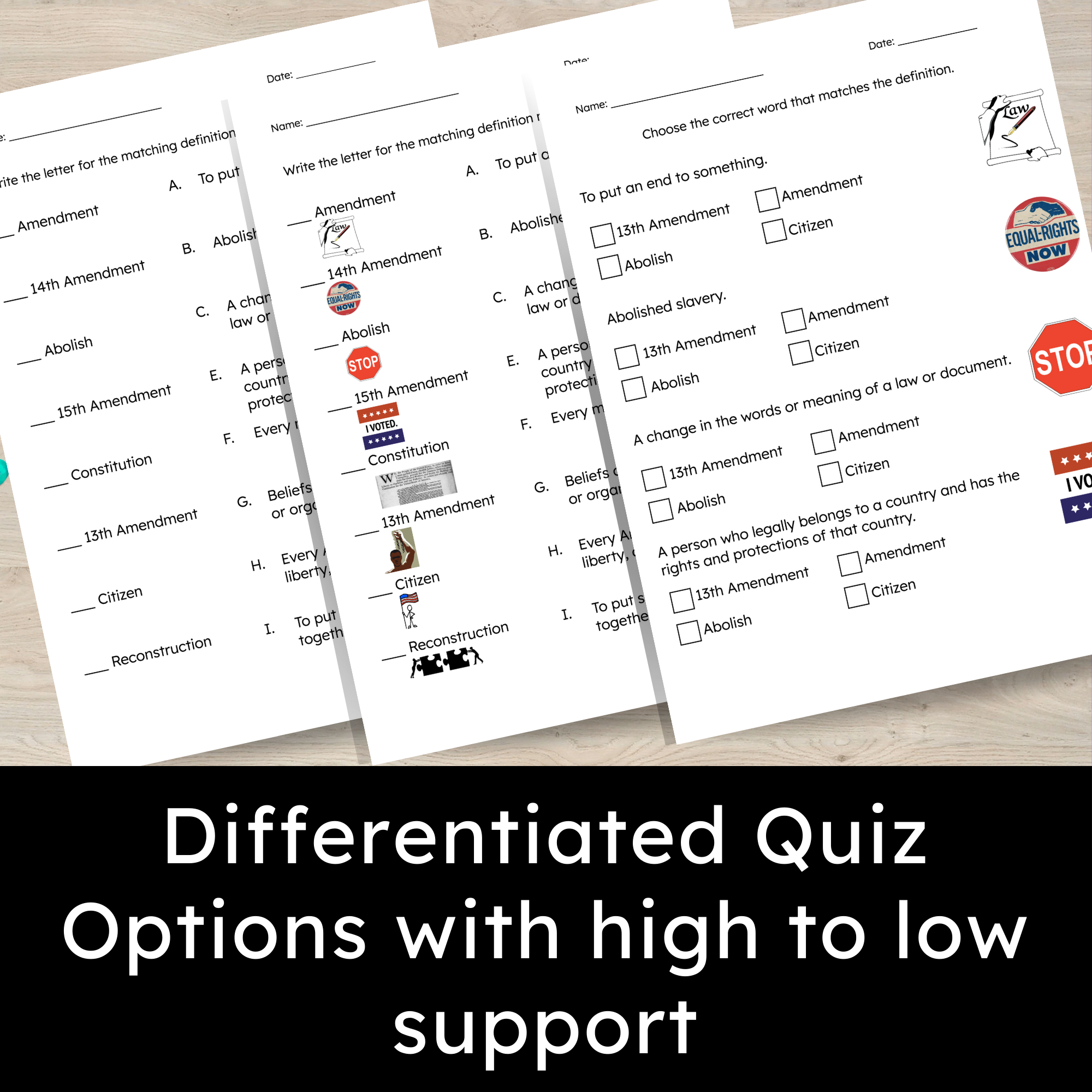 AMERICAN RECONSTRUCTION VOCABULARY GOOGLE SLIDES, BOOM CARDS ...