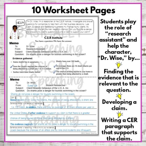 Claim Evidence Reasoning CER Paragraph Practice Activity | Made By Teachers