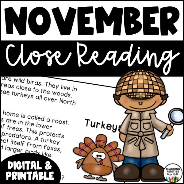 November Close Reading Text | Made By Teachers