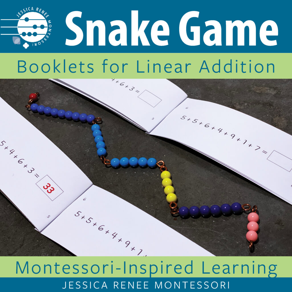 Montessori Math Addition Snake Game Booklets for Addition Facts ...