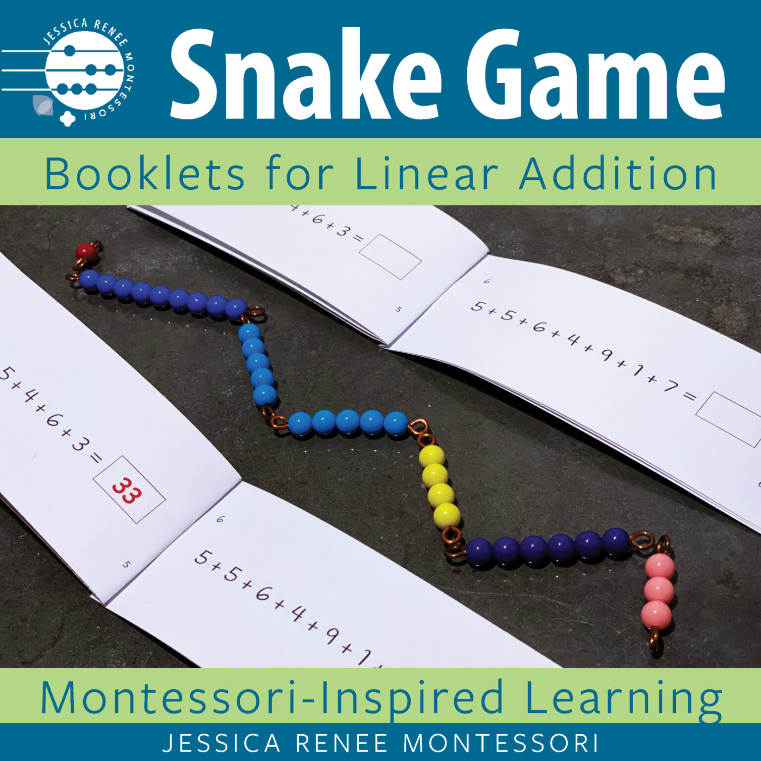 Montessori Math Addition and Subtraction Snake Game Booklets for Facts ...
