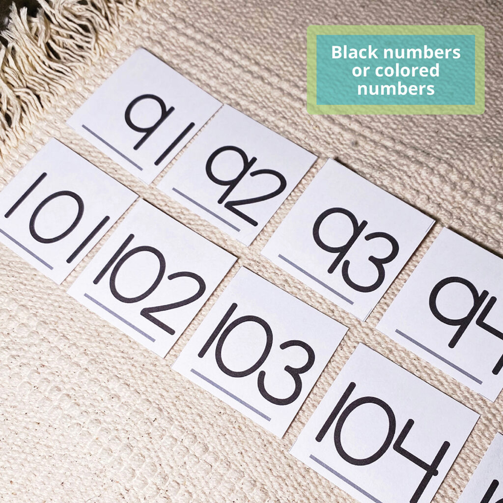 Montessori Math Hundred Chart Activity Cards with Colored Beads | Made ...