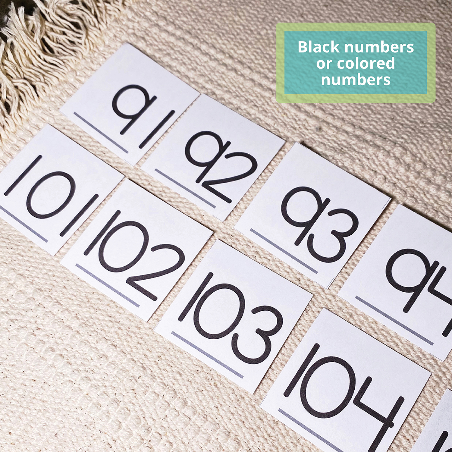 Montessori Math Hundred Chart Activity Cards with Colored Beads | Made ...