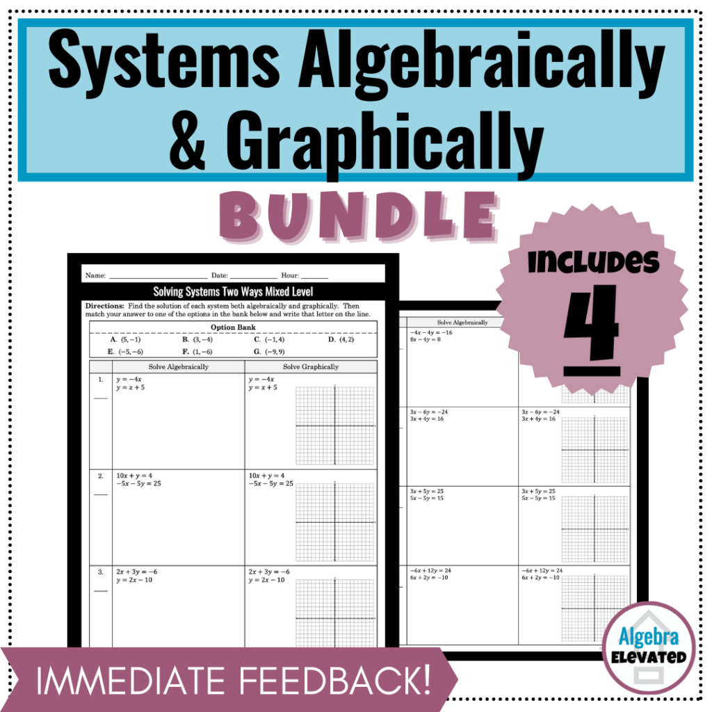 Solving Systems Of Equations With Substitution Elimination And