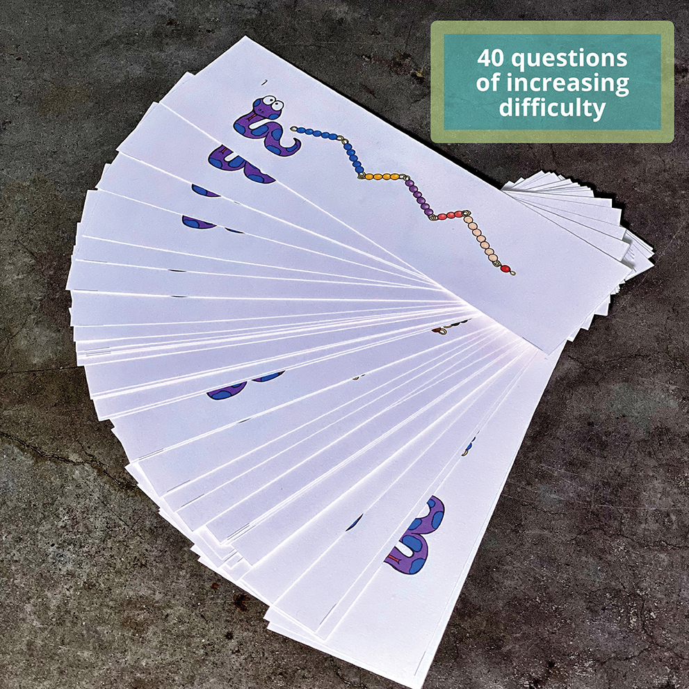 Montessori Math Addition Snake Game Cards (Bead Stair) for Facts ...