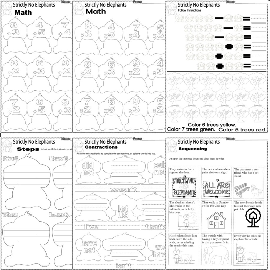Strictly No Elephants Book Companion Reading Comprehension | Made By ...
