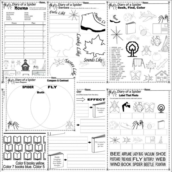 Diary of a Spider Book Companion Reading Comprehension | Made By Teachers