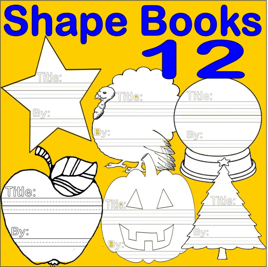 Shape Books Bundle Writing Craft Bulletin Board | Made By Teachers