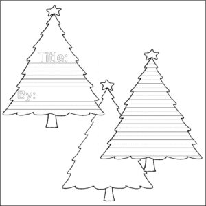 Christmas Tree Shape Book Writing Craft Winter | Made By Teachers