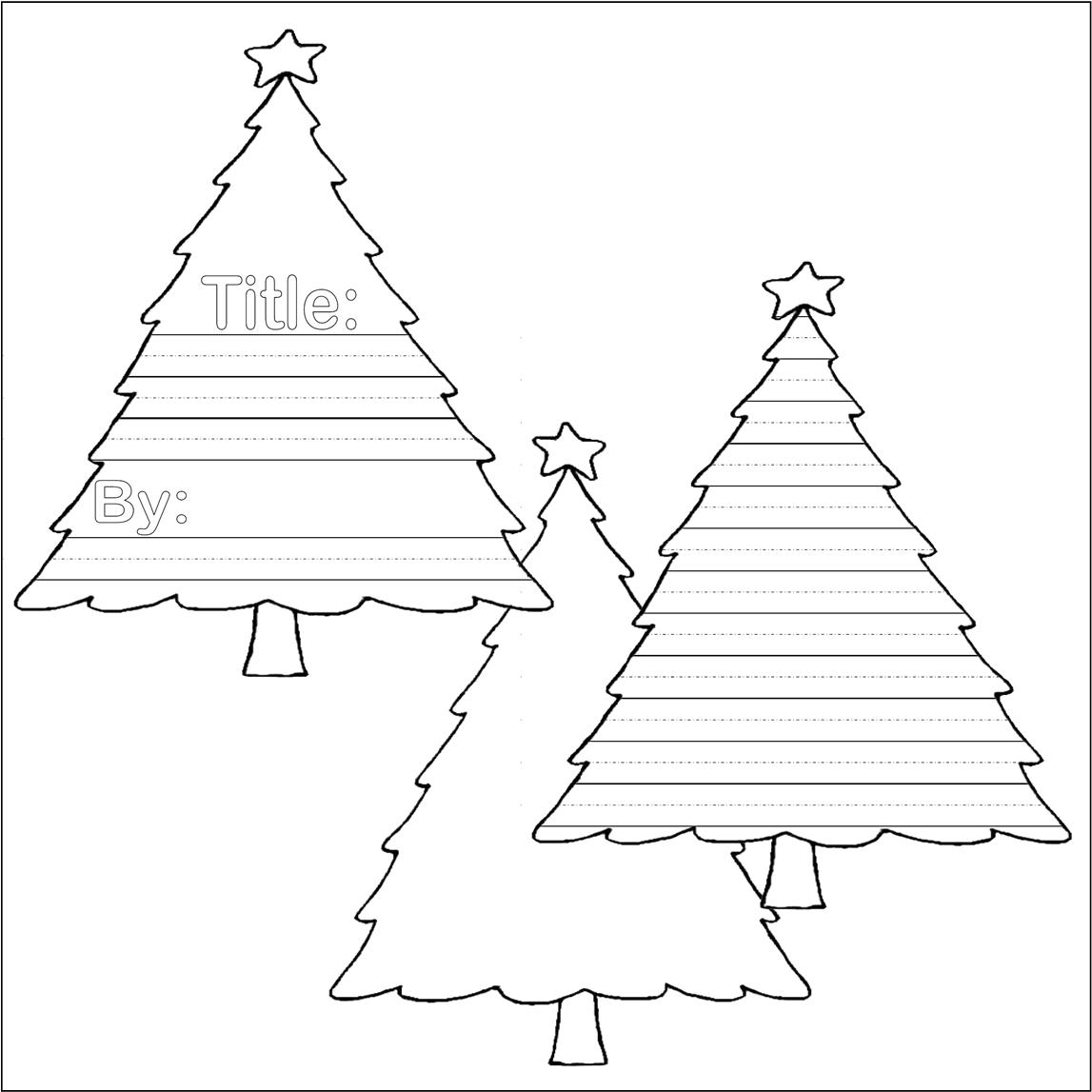 Christmas Tree Shape Book Writing Craft Winter | Made By Teachers